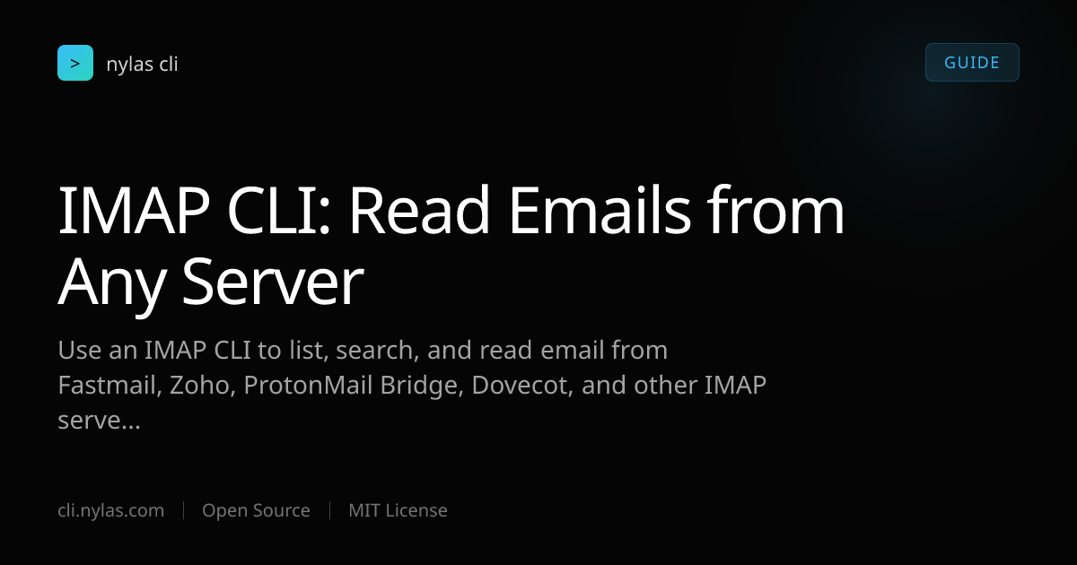 How to List IMAP Emails from the Command Line | Nylas CLI