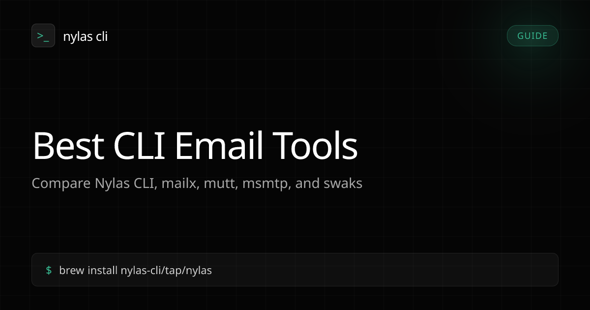 Best CLI Email Tools Compared | Nylas CLI